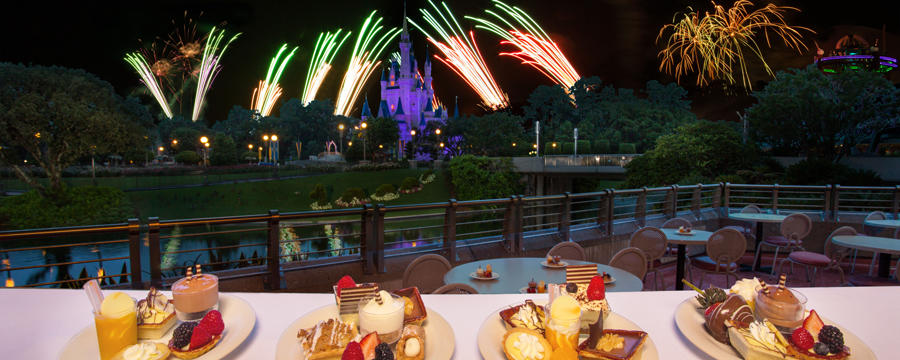 Fireworks Dessert Party: área VIP pro show de fogos do Magic Kingdom