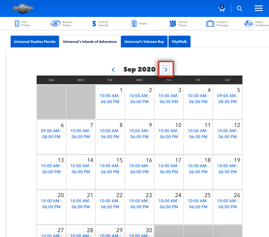 Horário dos parques da Universal, Sea World, Busch Gardens e Legoland