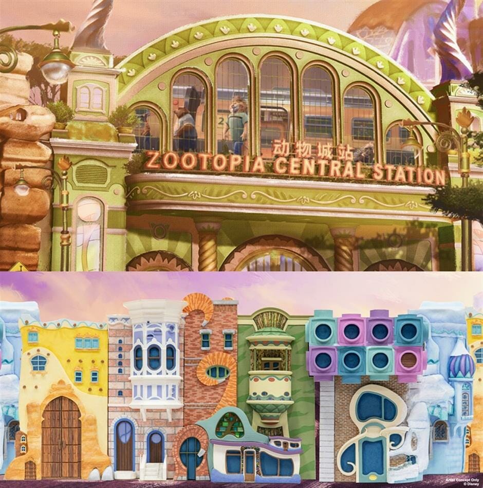 Novas imagens da área de Zootopia na Disney de Shanghai