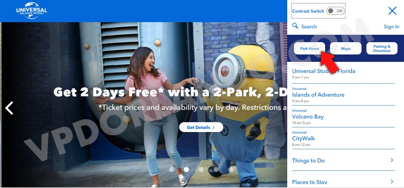 Horário dos parques da Universal, SeaWorld, Busch Gardens e Legoland