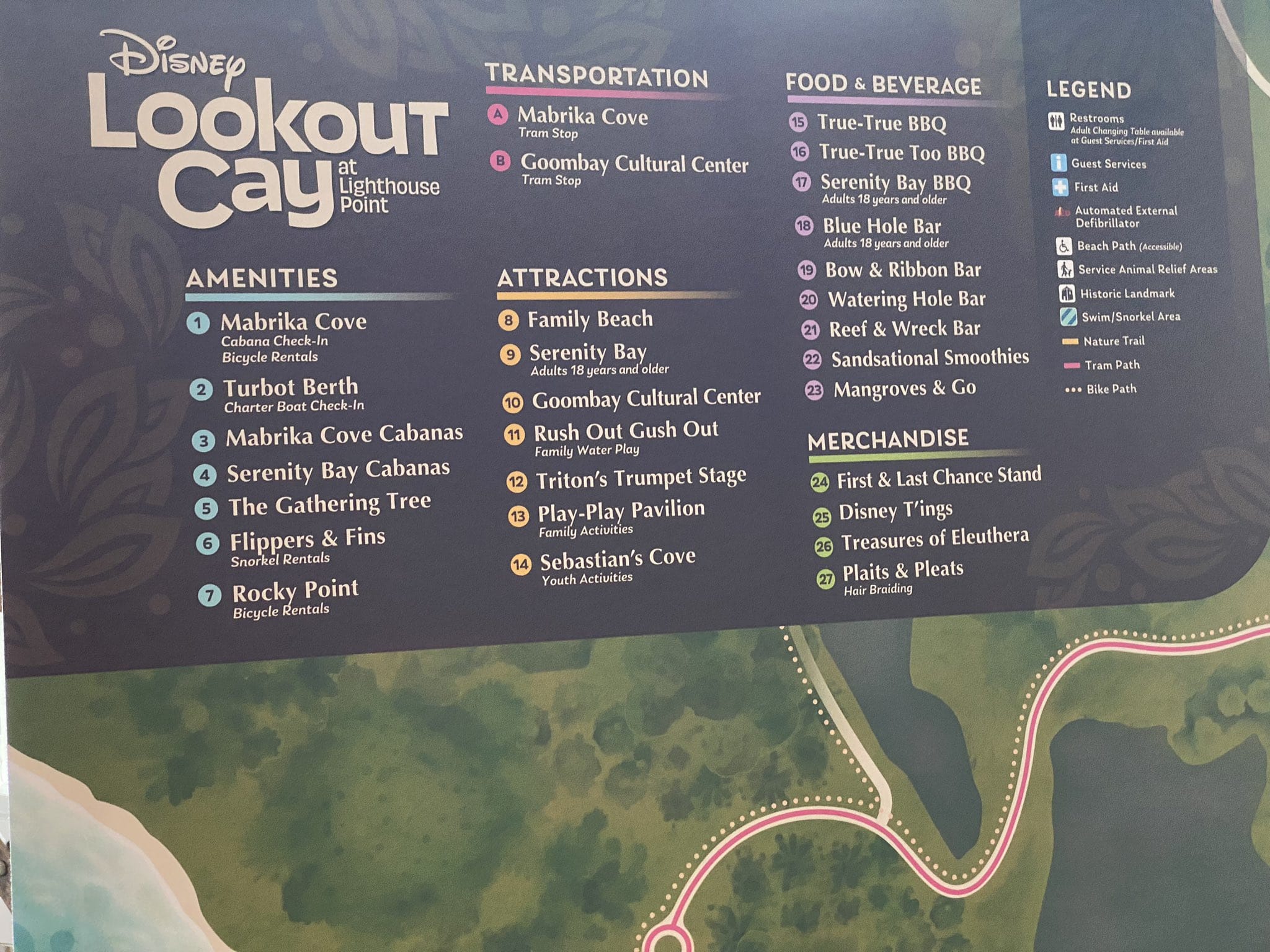 Disney Cruise Line divulga mapa da ilha Lookout Cay at Lighthouse Point ...