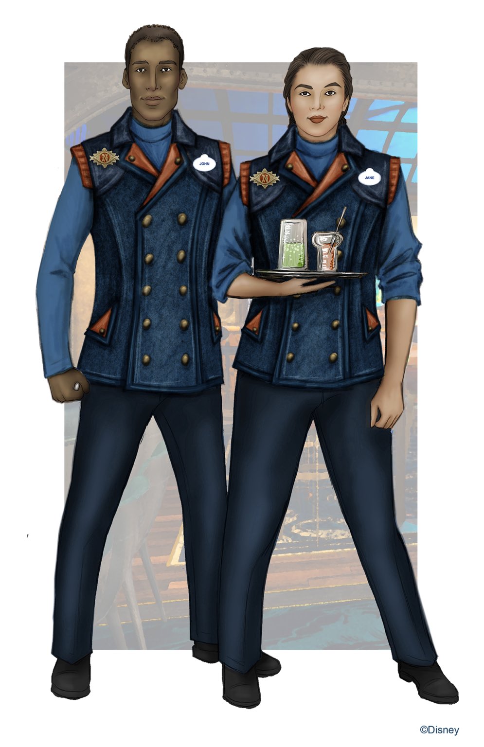 Disney Cruise Line divulga uniformes dos funcionários de bares ...